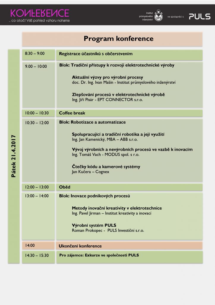 Program – Veletrh TECHNODAYS